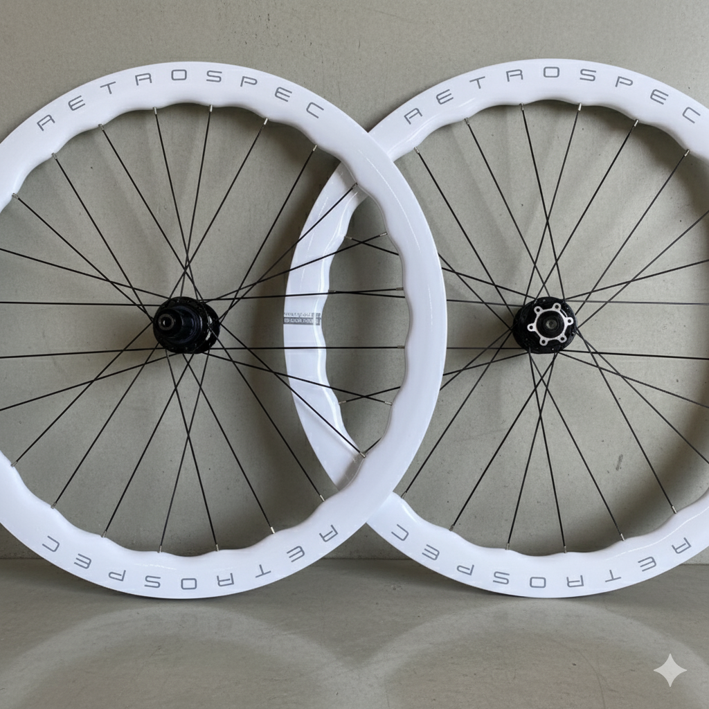 RS-H290 Wavy Carbon Road Bike Wheelset | 50mm Disc Brake Thru Axle ...