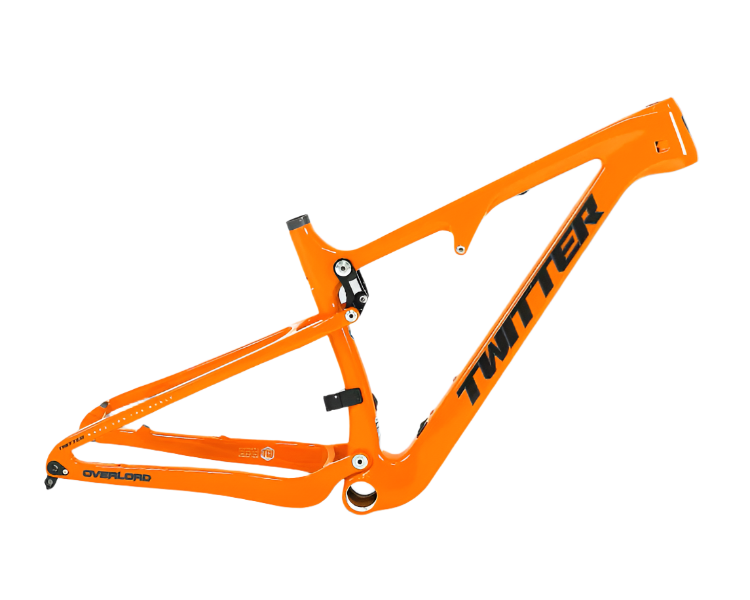 TWITTER OVERLORD Full Suspension Carbon MTB Frame – T800 Mix, 29"/27.5 ...